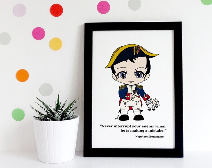 Historical Chibi Portrait Napoleon Bonaparte - Etsy