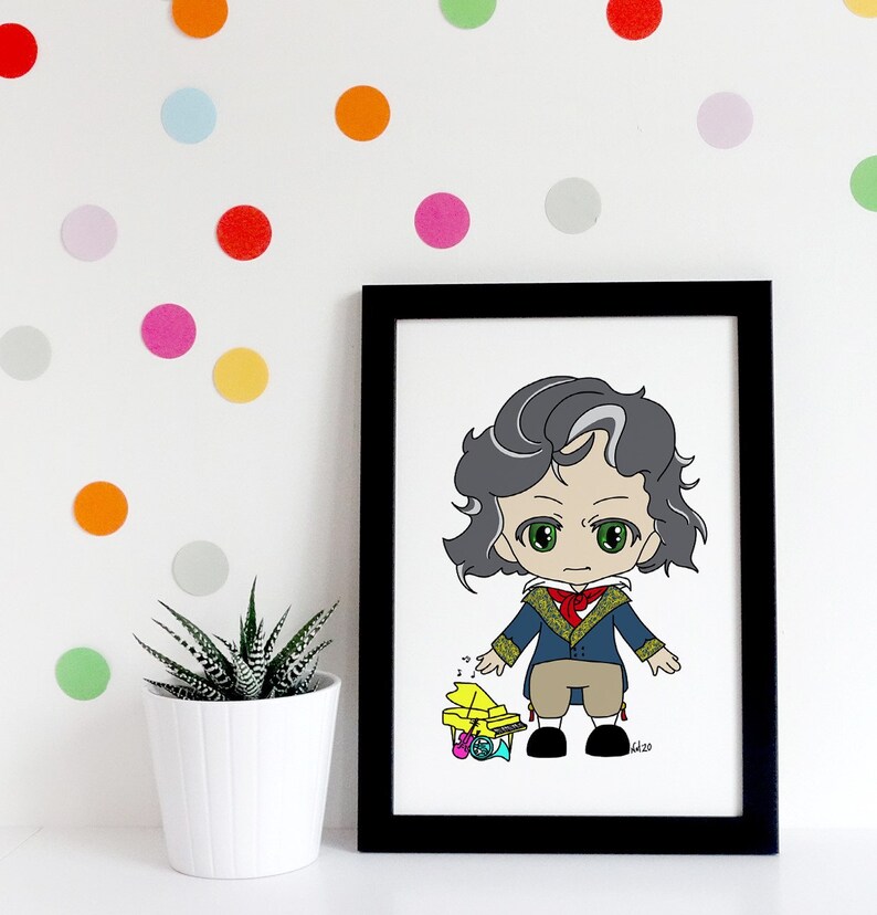 Chibi Beethoven Portrait - Etsy