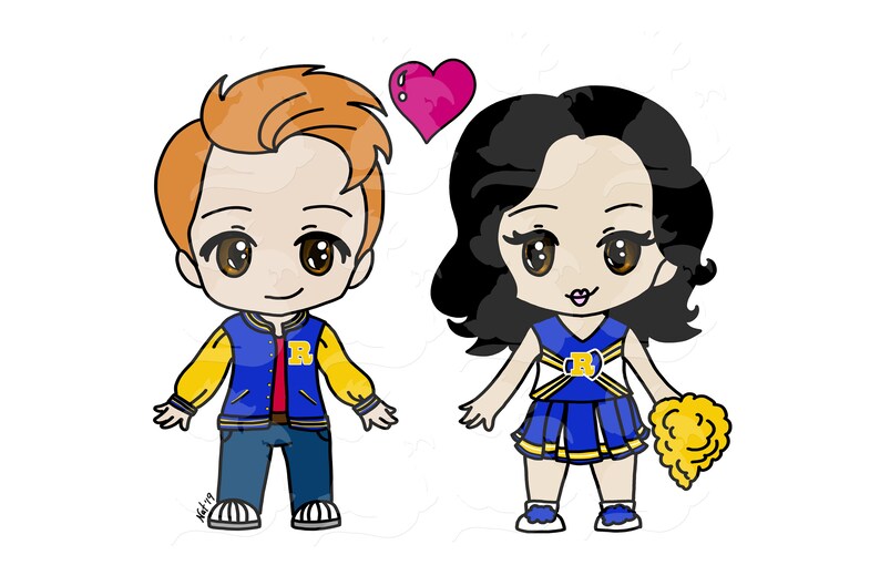 Riverdale Varchie Chibi Portrait - Etsy