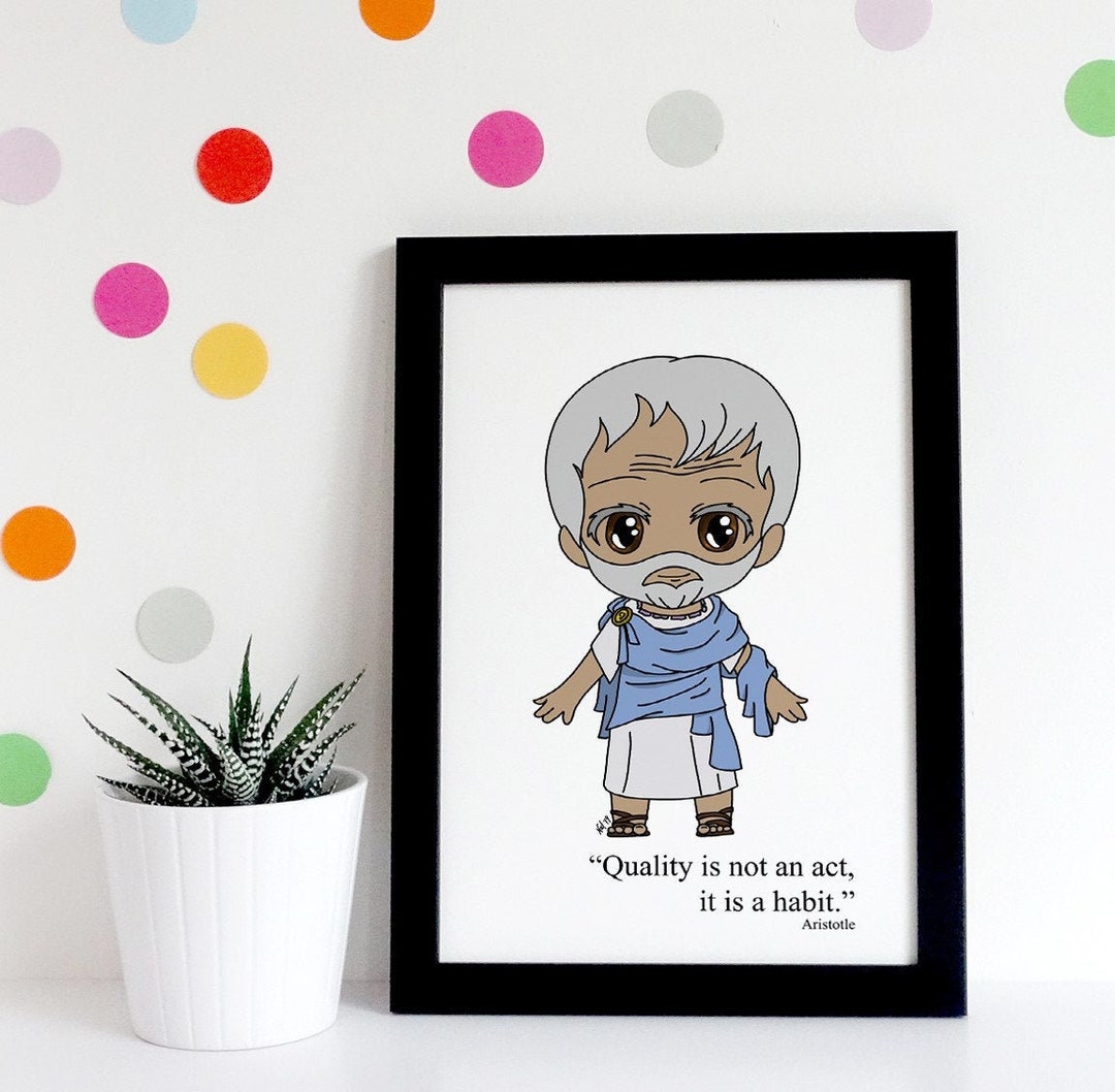 Historical Chibi Portrait of Aristotle - Etsy