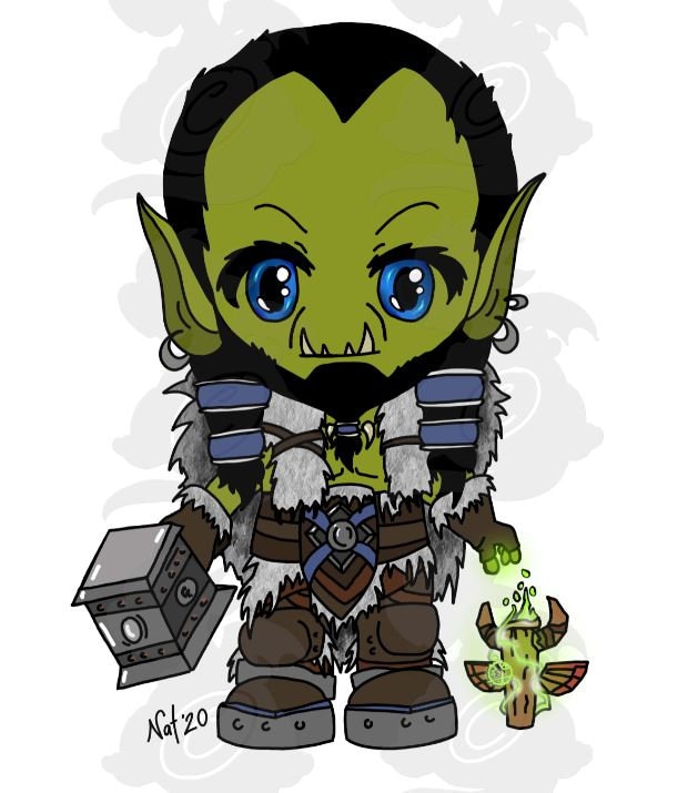 Bright Colourful Chibi Portrait Print of World of Warcraft | Etsy
