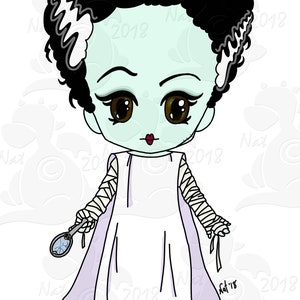 Bride of Frankenstein Chibi - Etsy