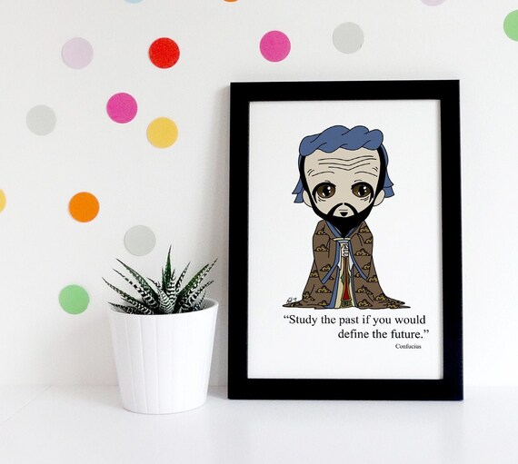 Historical Chibi Portrait for Confucius | Etsy