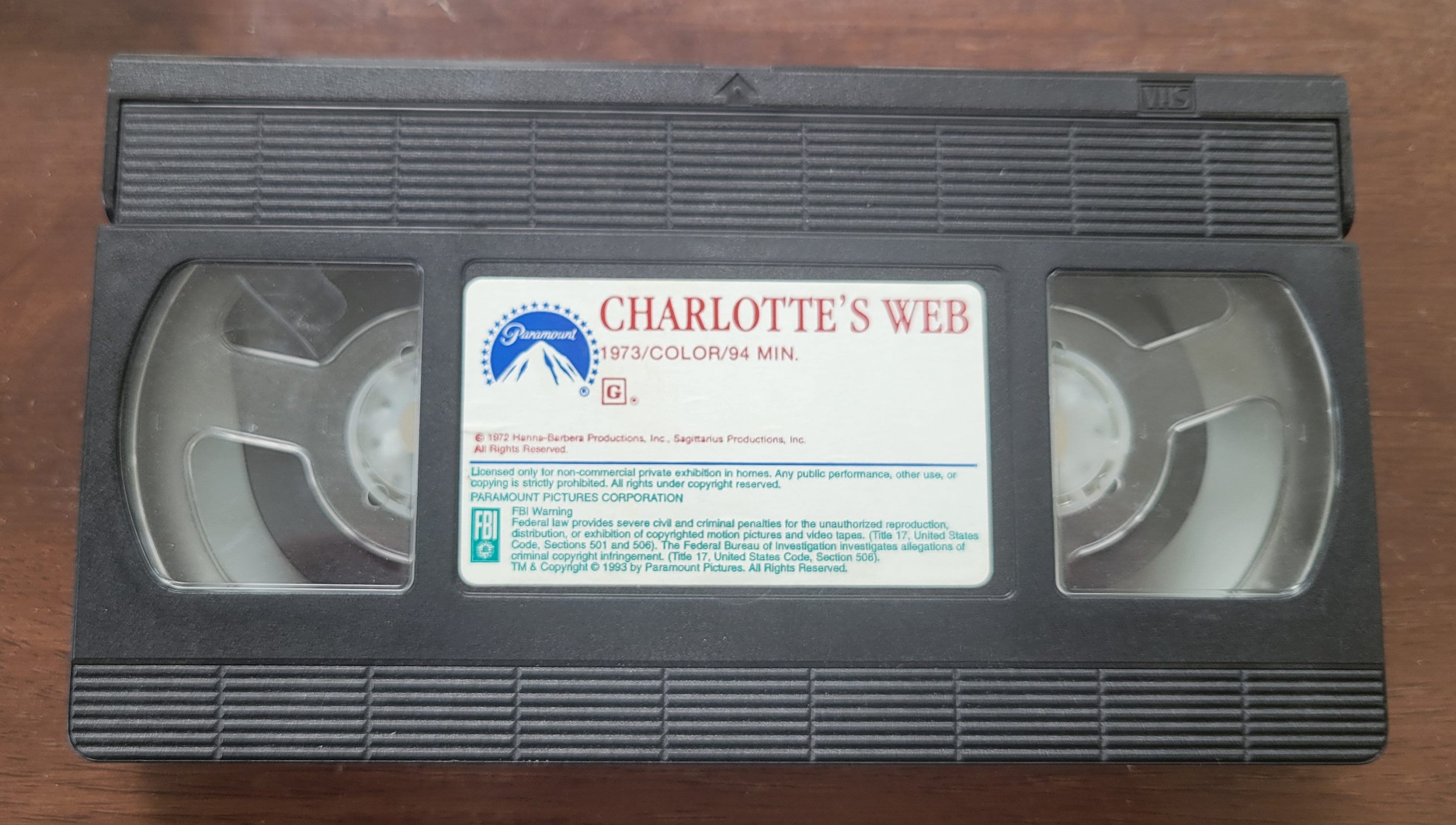 Charlotte’s Web VHS Paramount 1993 - Etsy