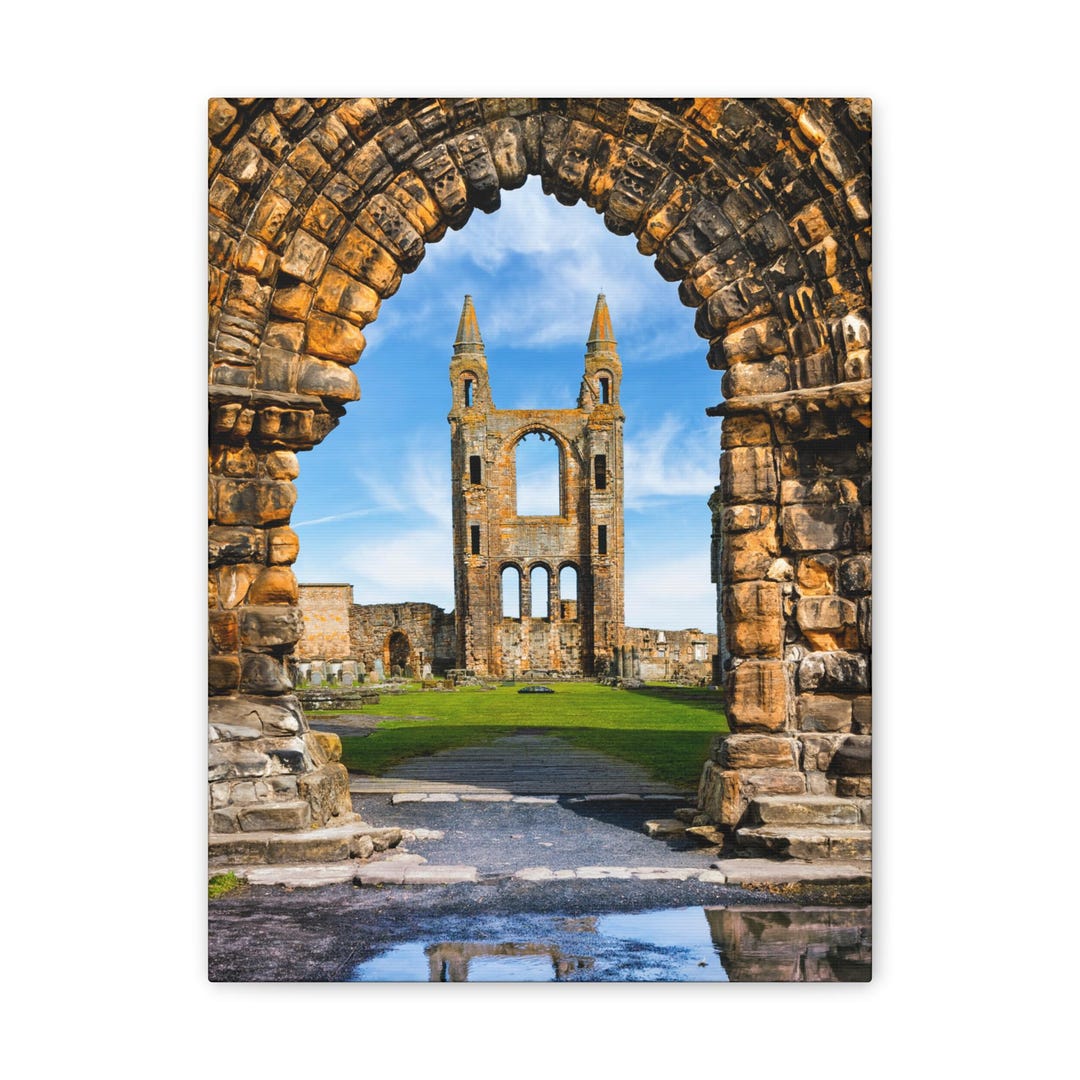 Scottish Castle Ruins and Archway Canvas Wall Art, Home Decor, Castle ...