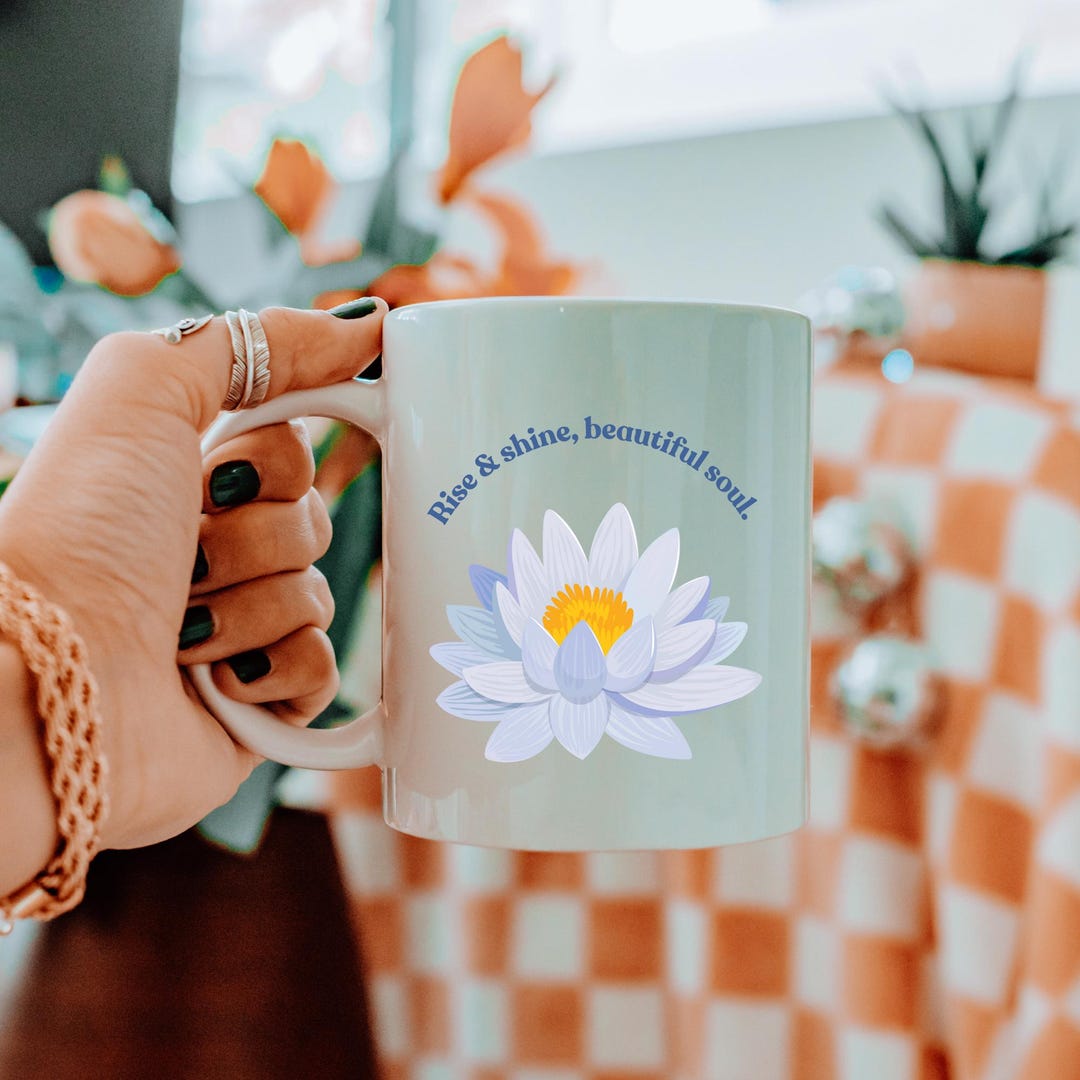 Lotus Flower, Affirmation Gift, Motivational Mug, Cute Mug, Gift for ...