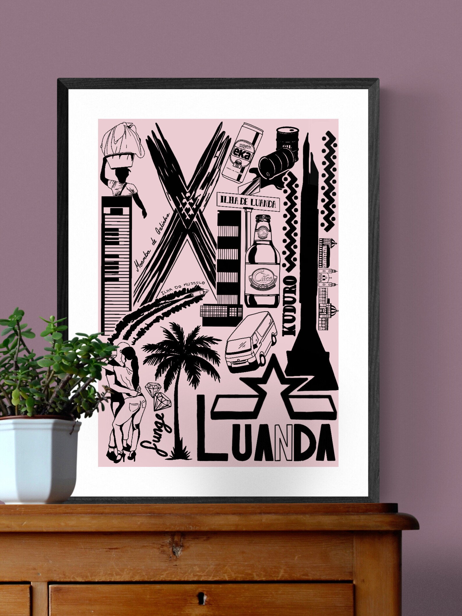 Luanda Angola City Print - Etsy