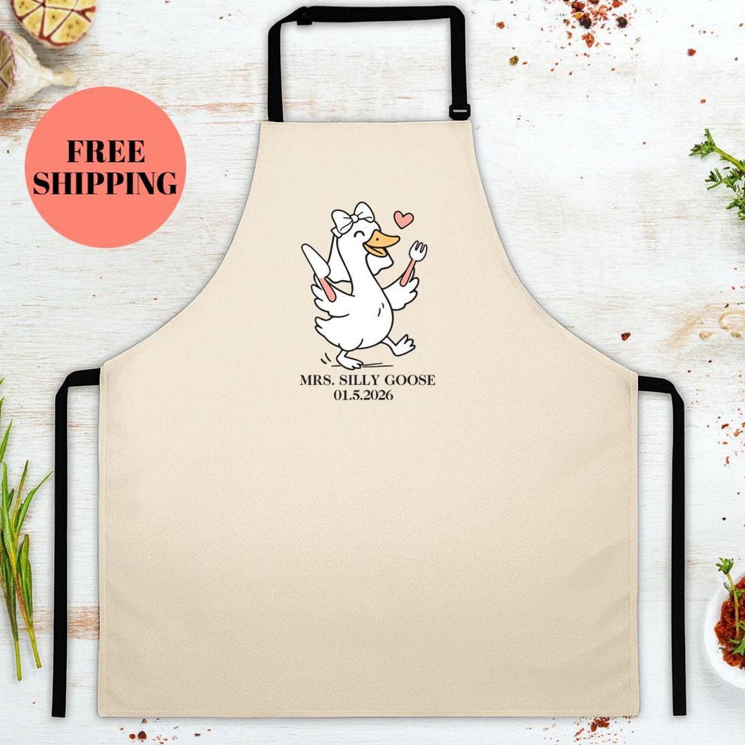 Custom Mrs. and Mr. Silly Goose Matching Couple Apron Set – His & Hers ...