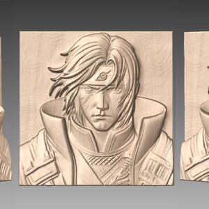 NARUTO Itachi Uchiha 3D STL Model for CNC Routers - Etsy