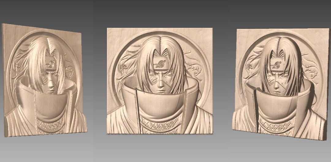 NARUTO Itachi Uchiha 3D STL Model for CNC Routers - Etsy