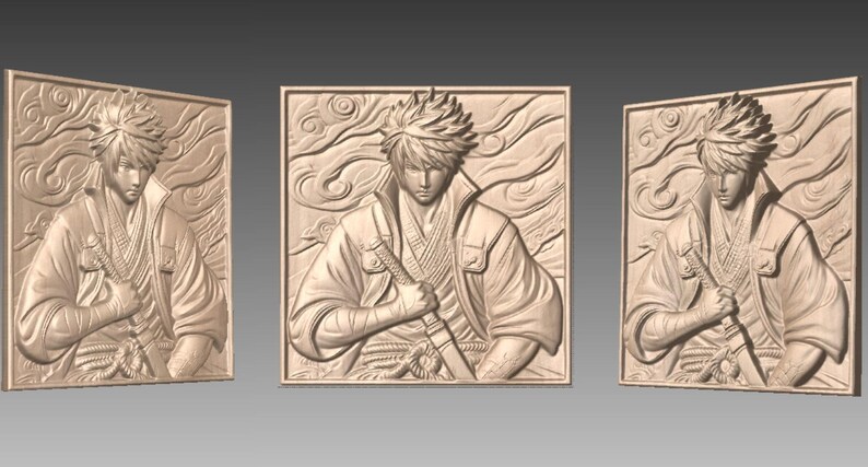 NARUTO Kakashi Hatake 3D STL Model for CNC Routers - Etsy