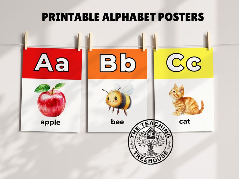 Printable Alphabet Posters | Classroom Decor | Alphabet Flash Cards ...