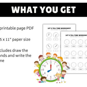 Time Telling Worksheets, Learn Time, Learn the Clock, Printable Clock ...