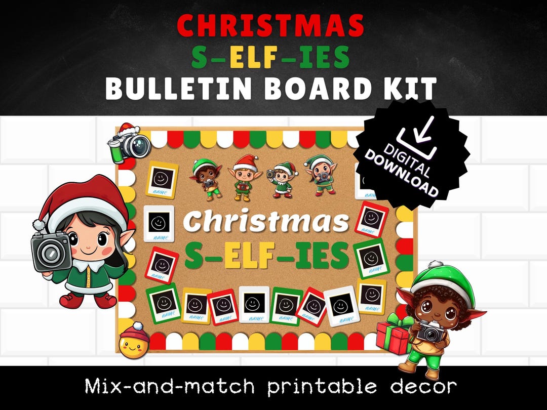 Selfie Bulletin Board | Christmas Bulletin Board | December Bulletin ...
