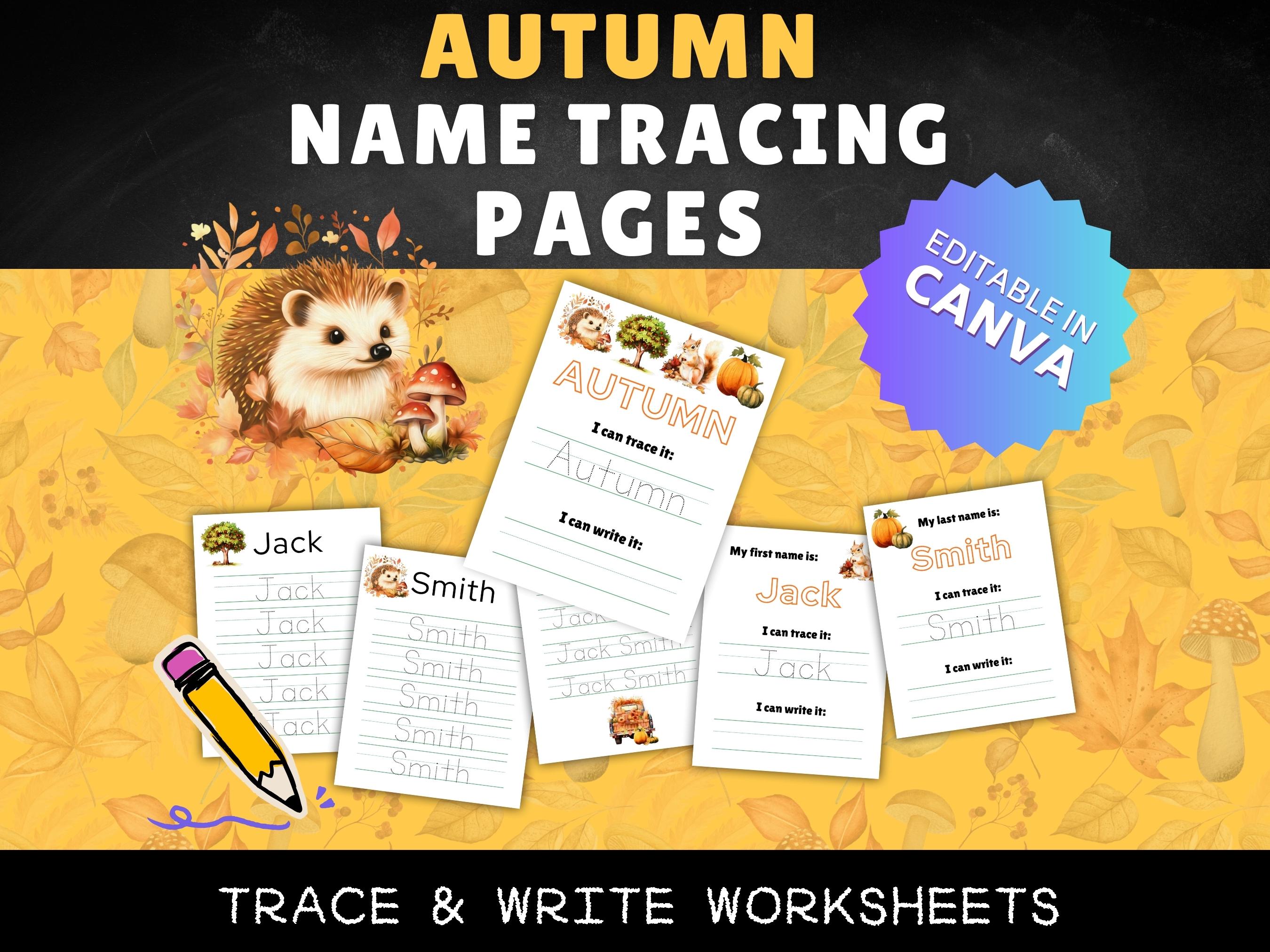 Editable Name Tracing Worksheet | Customizable Name Practice Printable ...