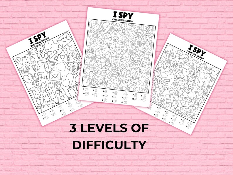 Valentine's I Spy Activity: Printable Kids Game (PDF) - Etsy