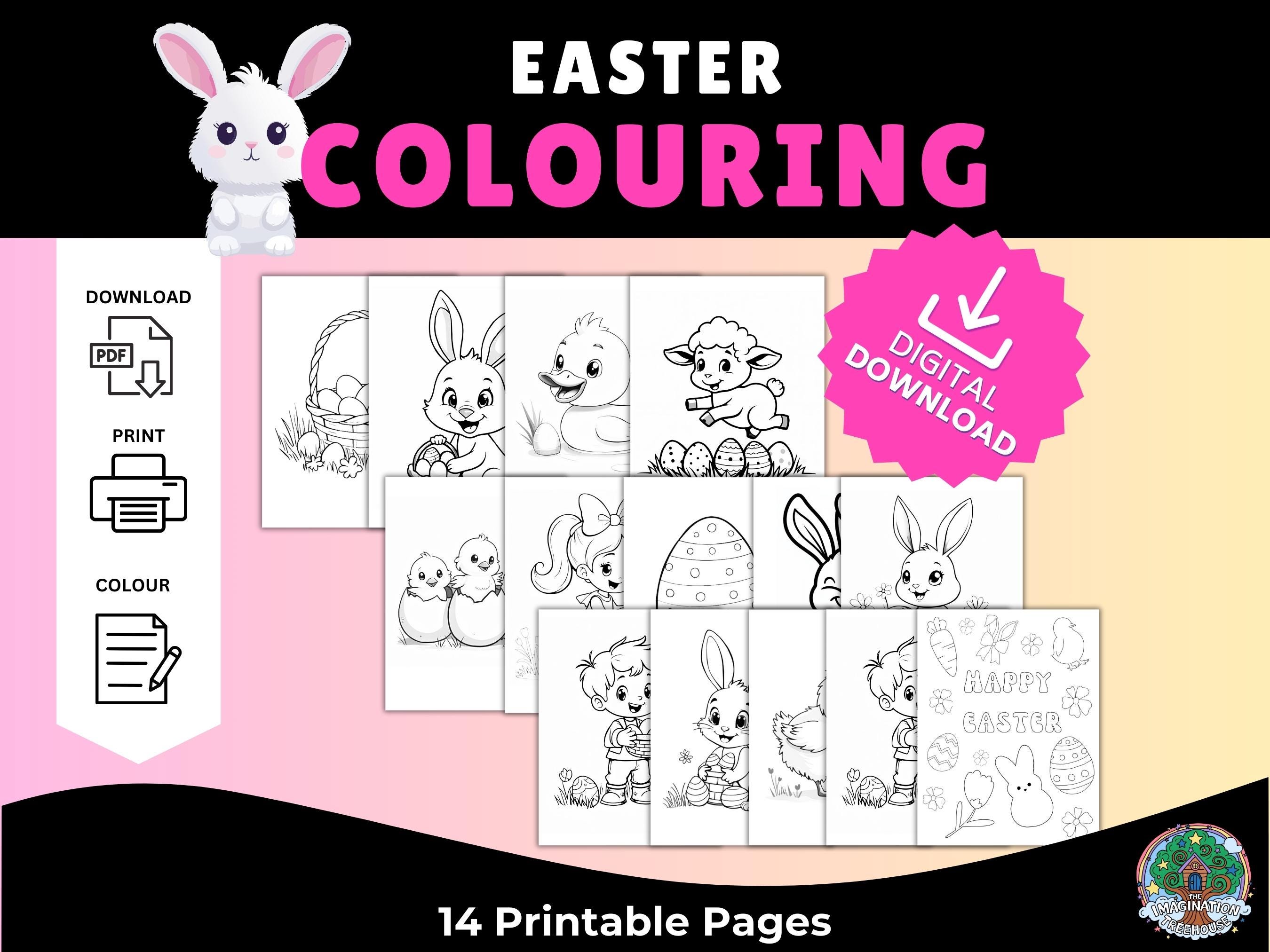Easter Colouring Pages, Kids Colouring Sheets, Printable Colouring Page ...