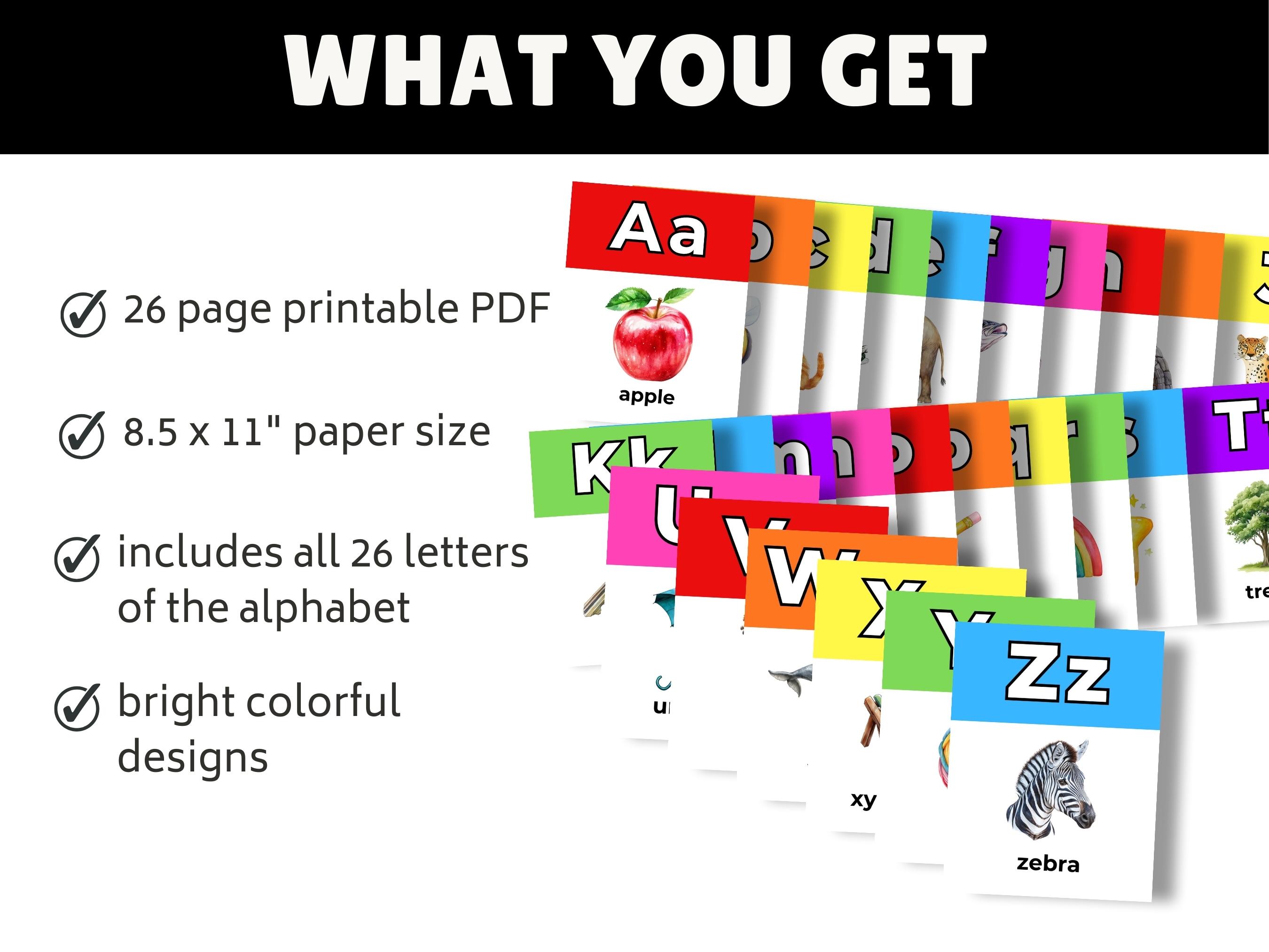 Printable Alphabet Posters | Classroom Decor | Alphabet Flash Cards ...