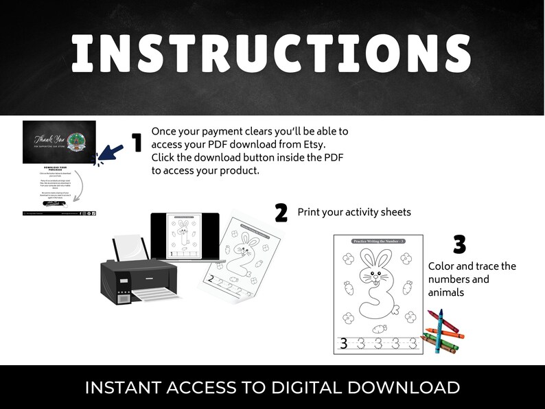 Easter Bunny Number Tracing Worksheet: Learn to Count 1-10 (PDF) - Etsy