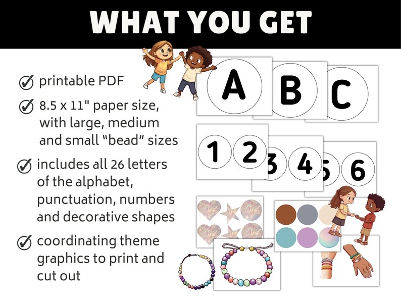 Friendship Bracelet Banner Printable, in My Learning Era, Custom ...