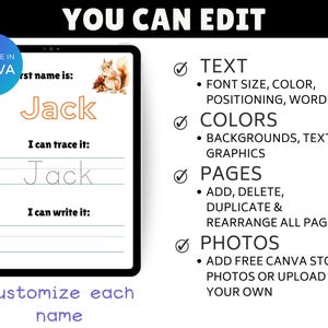 Editable Name Tracing Worksheet | Customizable Name Practice Printable ...