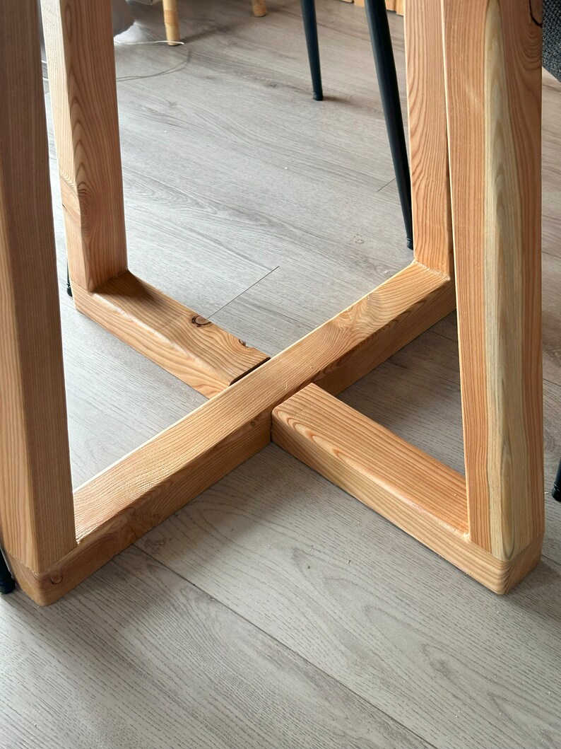 Round Herringbone Dining Table - Etsy UK