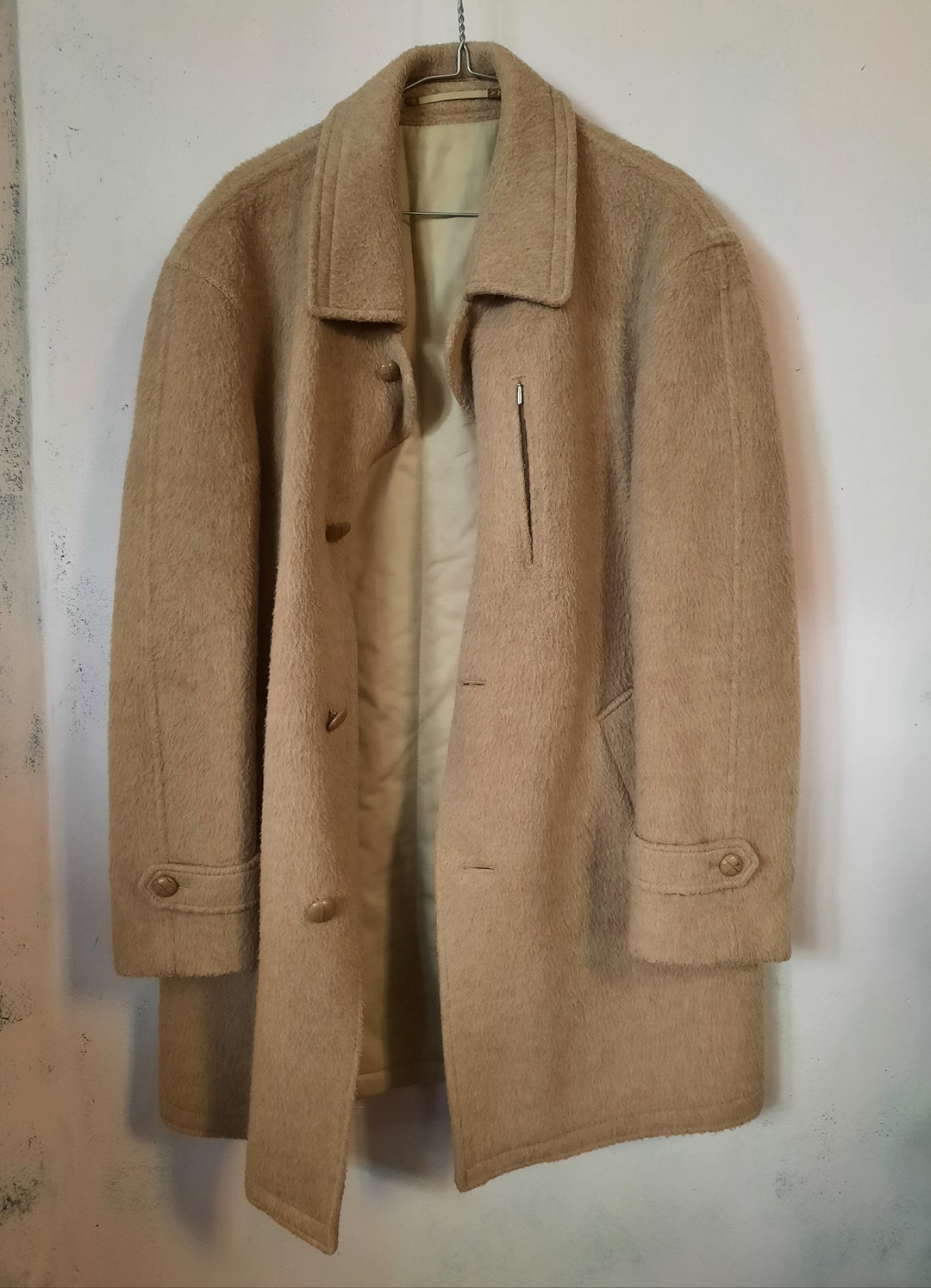 Vintage Odermark Wool Coat Long Warm Heavy Large Medium Optional Vegan ...