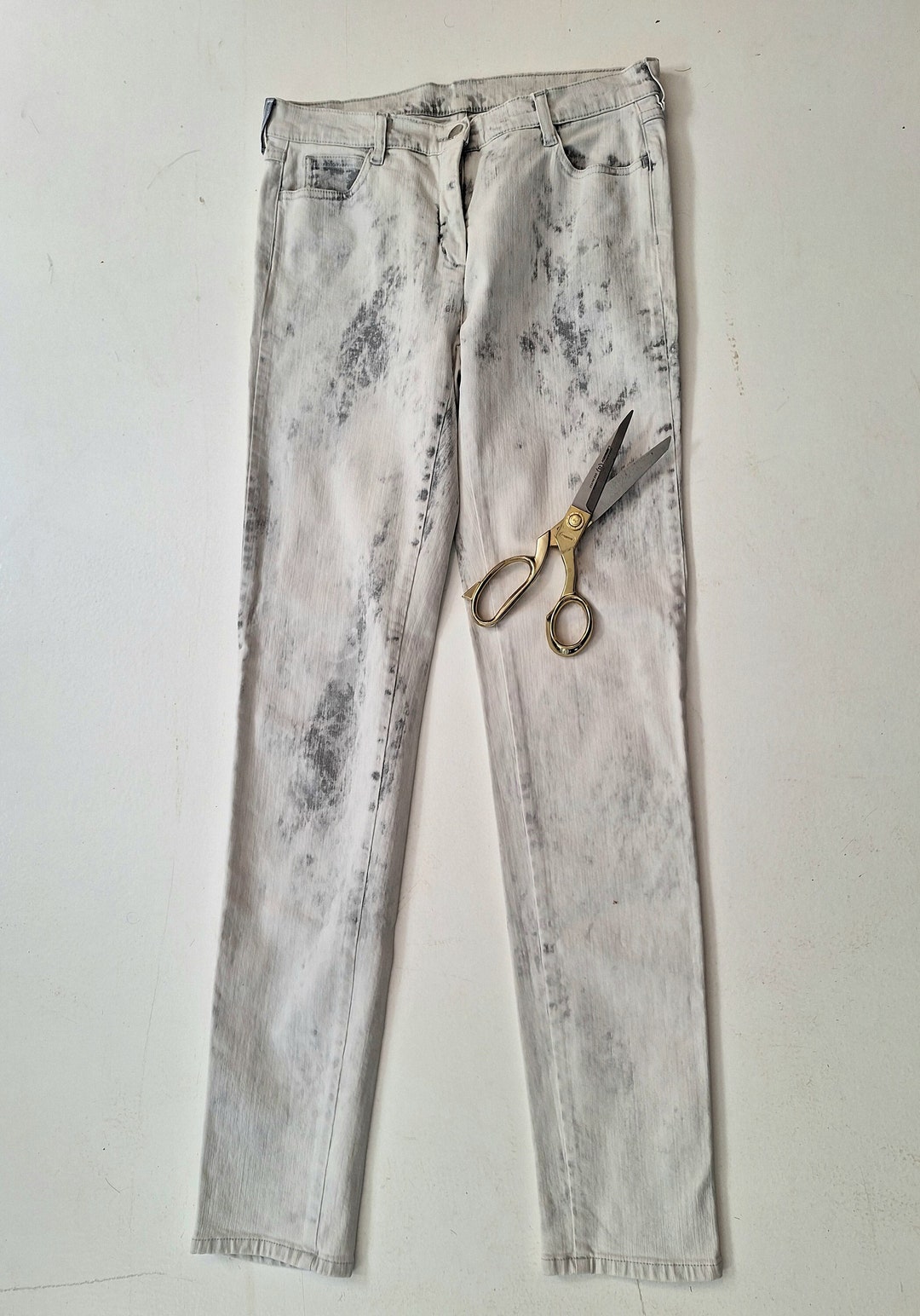 Mold Effect Margiela Jeans Small Medium Stretch 36/38 Vintage - Etsy