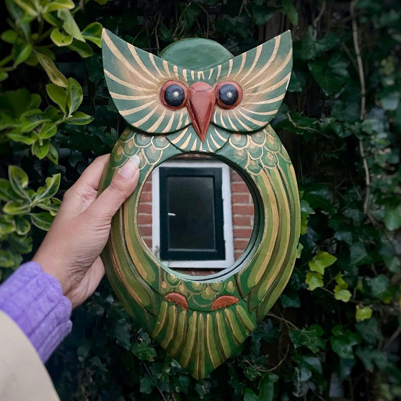 Owl Mirror - Etsy