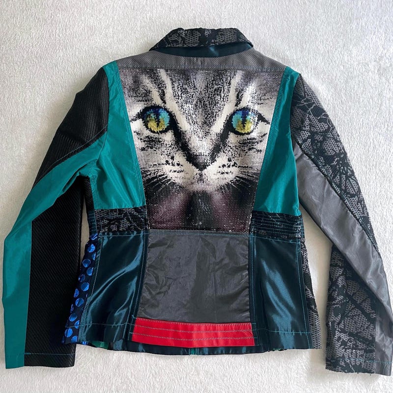 Cat Print Jacket - Etsy