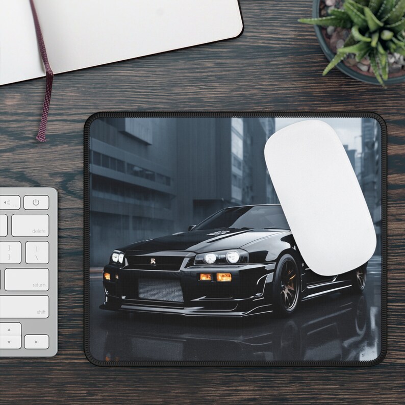 Nissan Skyline GT-R R34 Midnight Black Mouse Pad 9x7'' - Etsy
