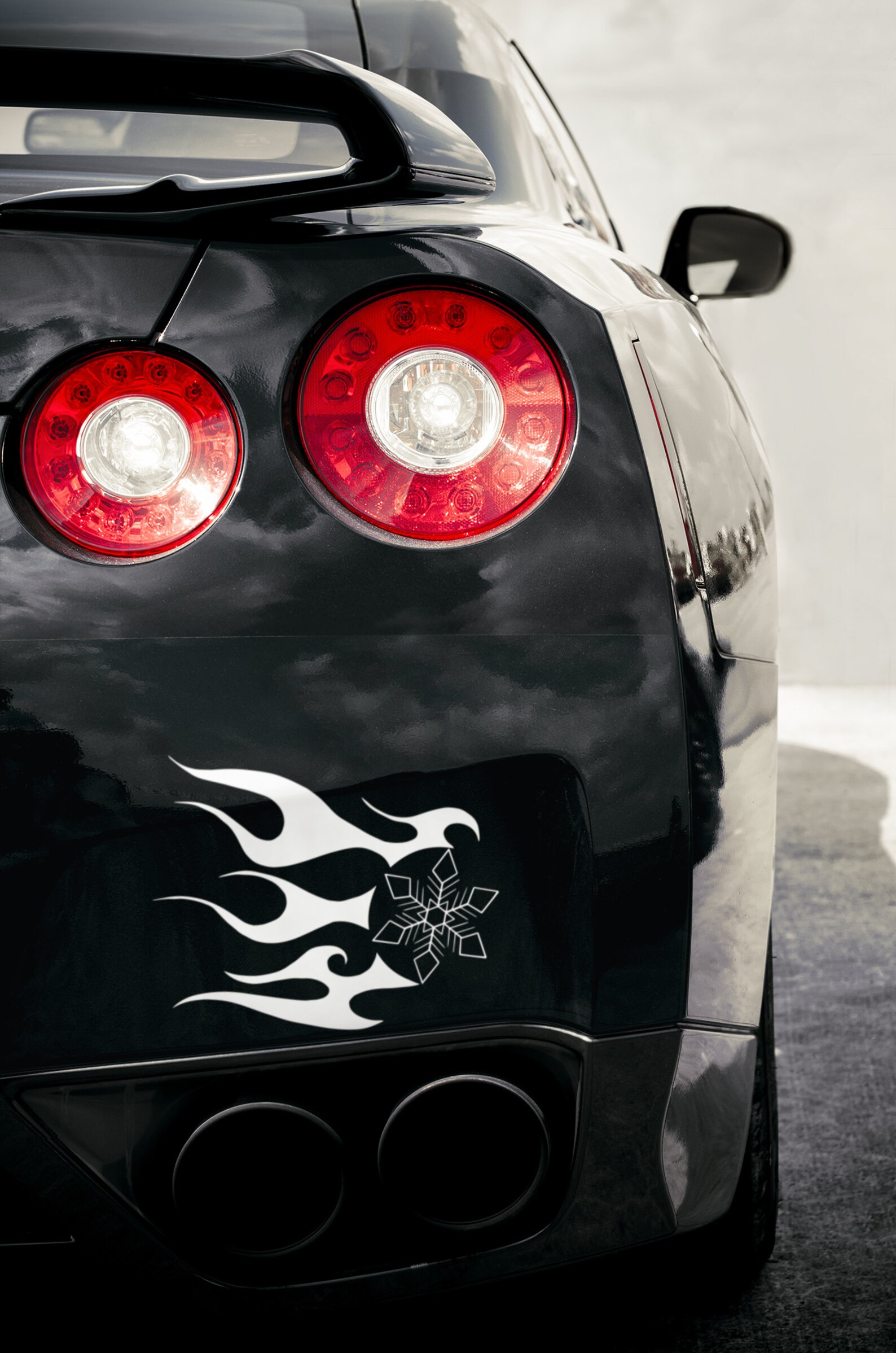 Flaming Snowflake Digital Download Design Tattoo Decal Sticker Art ...