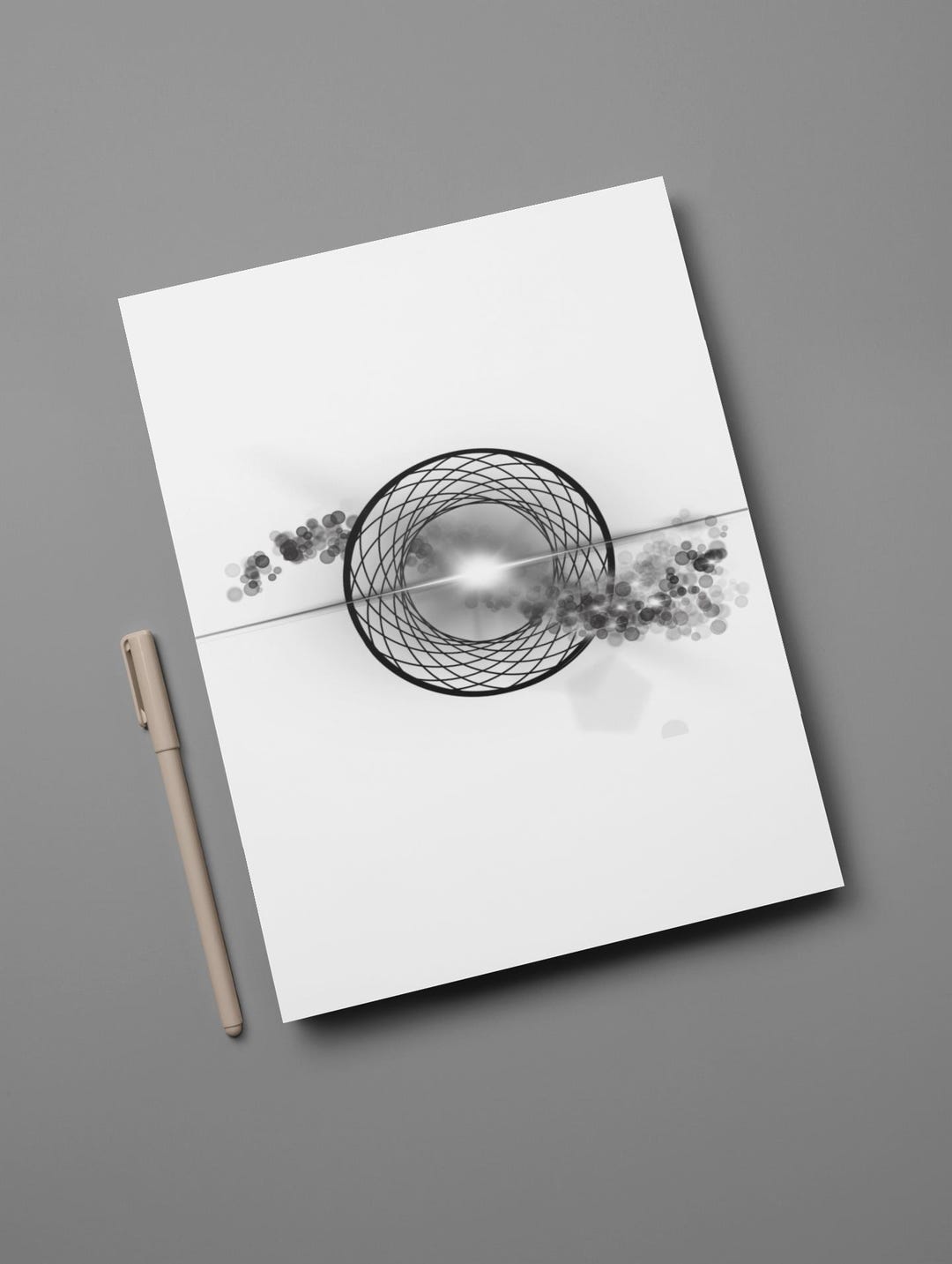 Geo Ring Flare Digital Download Grid Circle Wall Art Decal Space Theme ...