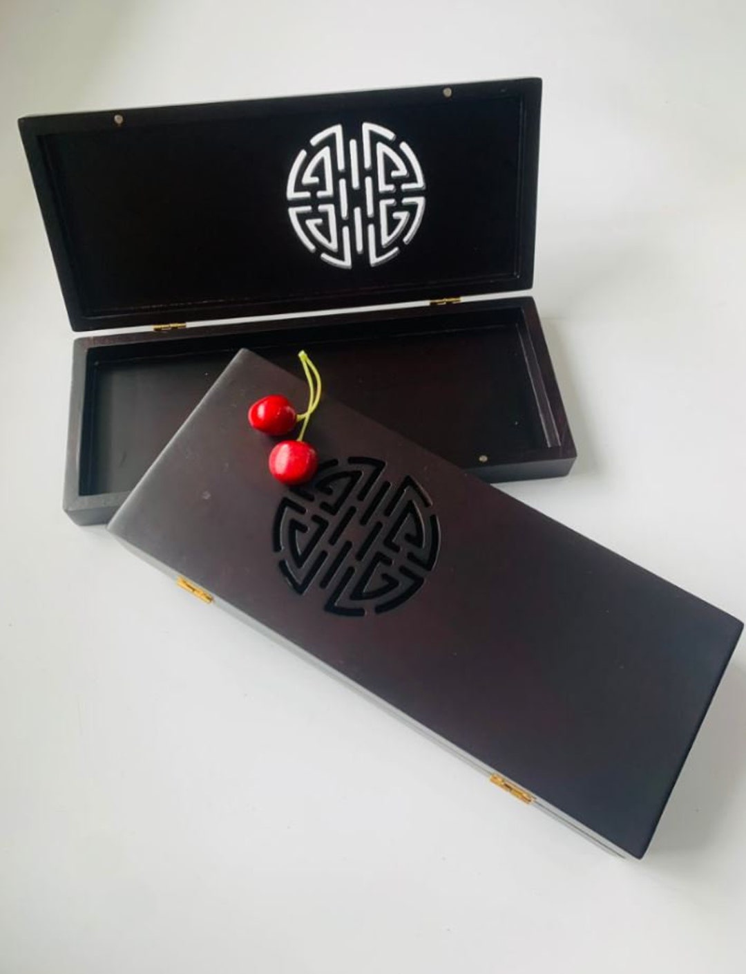 Rosewood Chopsticks Box, Flatware Storage Box Cutlery Organizer Box ...