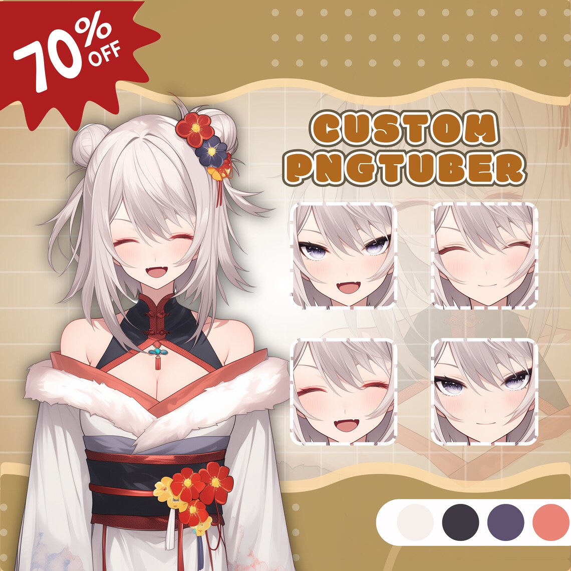 Custom Pngtuber, Pngtuber Character, Pngtuber Asset, PNGTUBER DESIGN ...