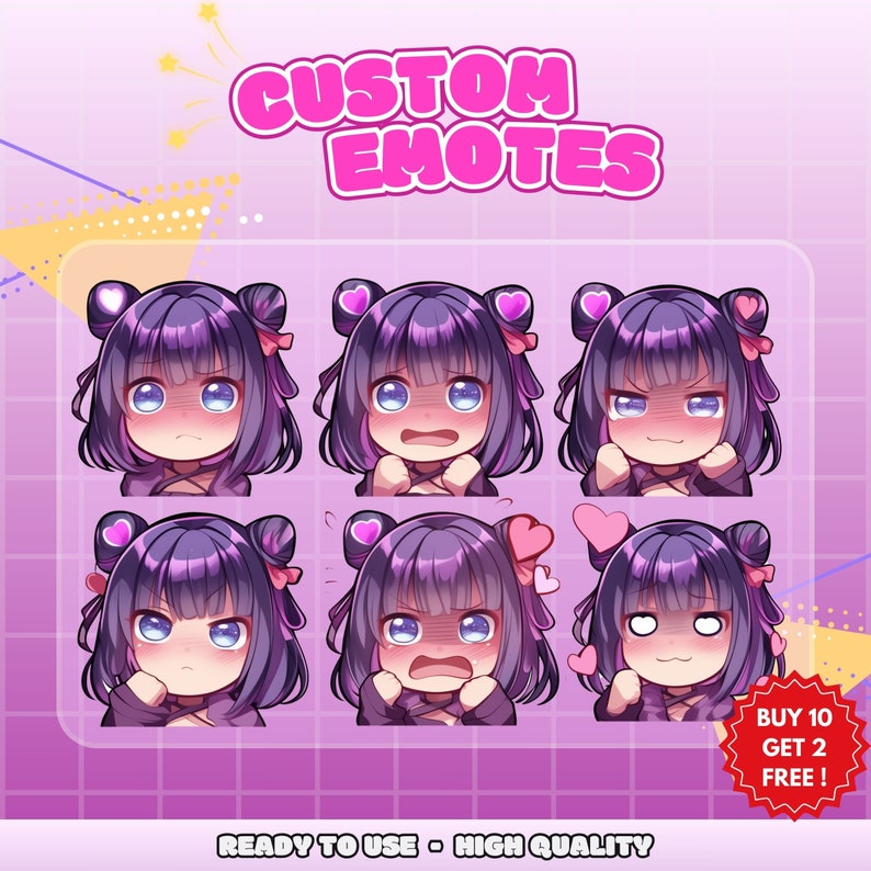 Custom Twitch Emotes, Emote, DISCORD EMOTES, Twitch, Animated Emote ...