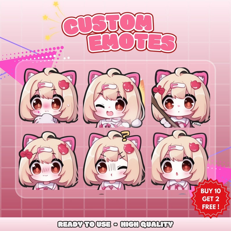 Custom Twitch Emotes, Emote, DISCORD EMOTES, Twitch, Animated Emote ...