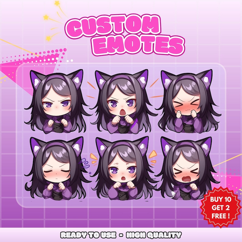 Custom Twitch Emotes, Emote, DISCORD EMOTES, Twitch, Animated Emote ...