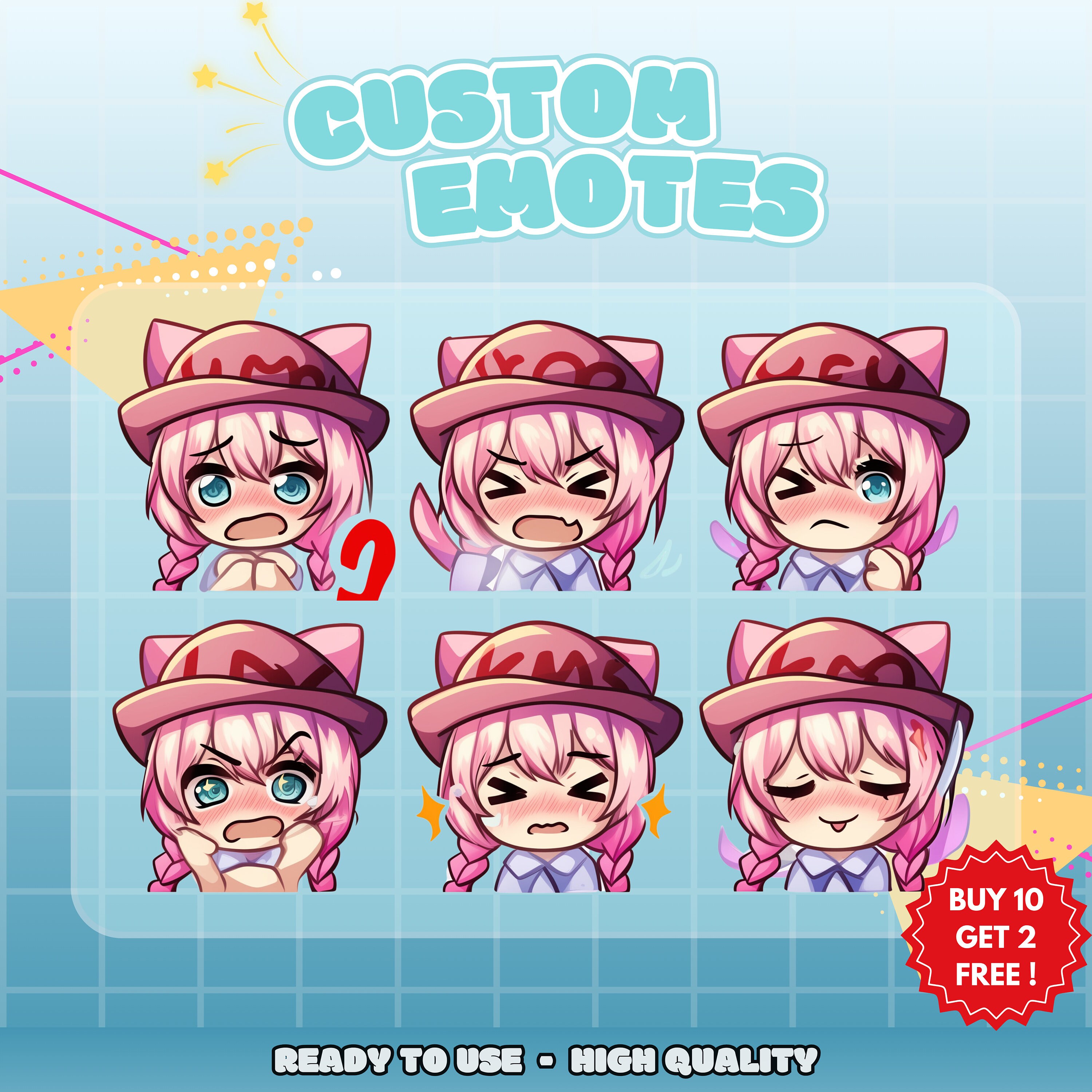 Custom Twitch Emotes, Emote, DISCORD EMOTES, Twitch, Animated Emote ...
