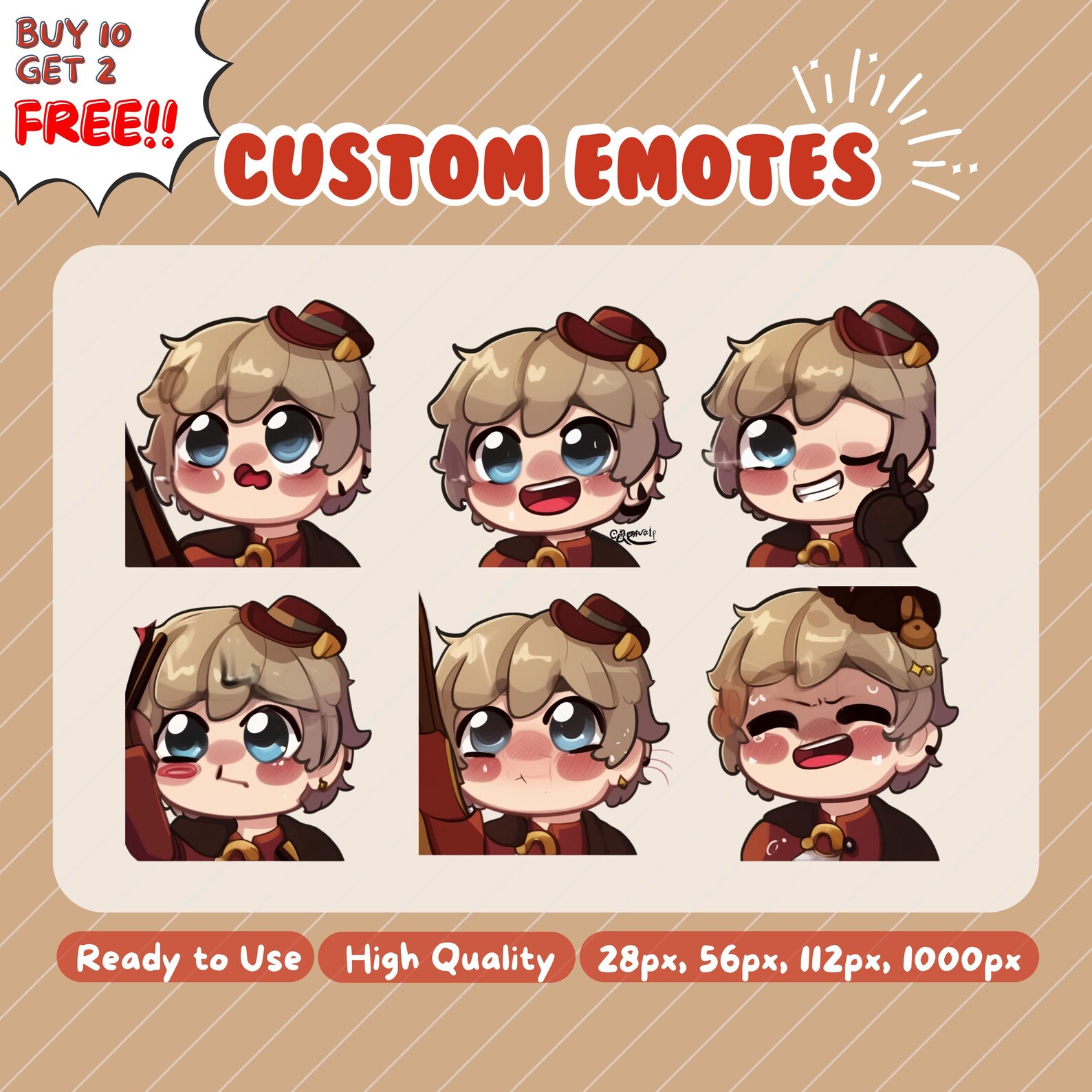 CUSTOM Twitch Emotes Animated Emotes Emotes Twitch Emote Cute Chibi ...
