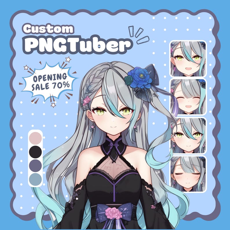 CUSTOM Pngtuber Commision Png Tuber Pngtuber Commission Live2d Custom ...