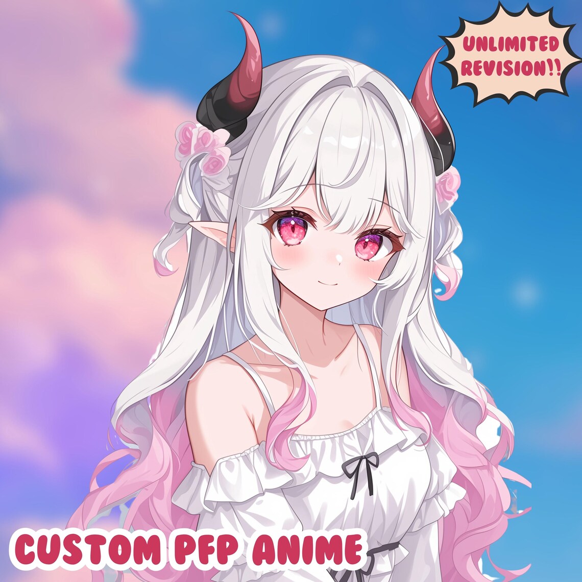 CUSTOM PFP Pfp Commission Profile Picture Original Character Anime ...