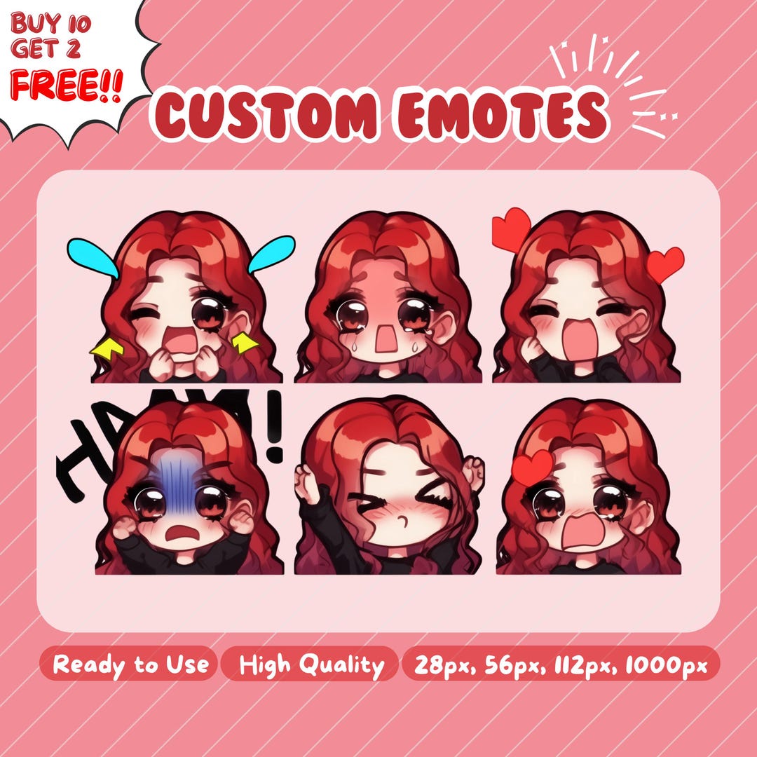 CUSTOM Twitch Emotes Animated Emotes Emotes Twitch Emote Cute Chibi ...
