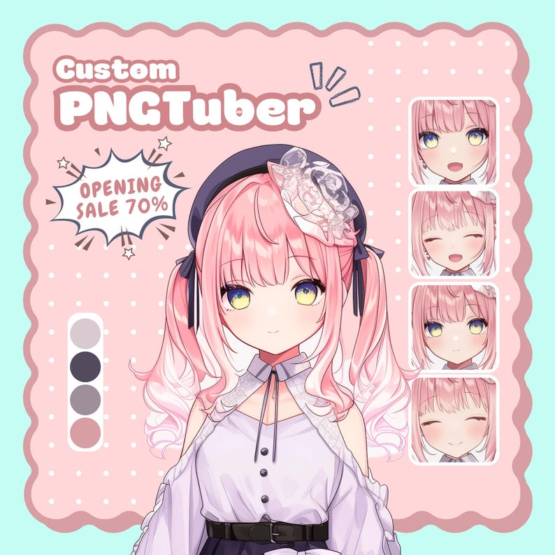 CUSTOM Pngtuber Commision Png Tuber Pngtuber Commission Live2d Custom ...