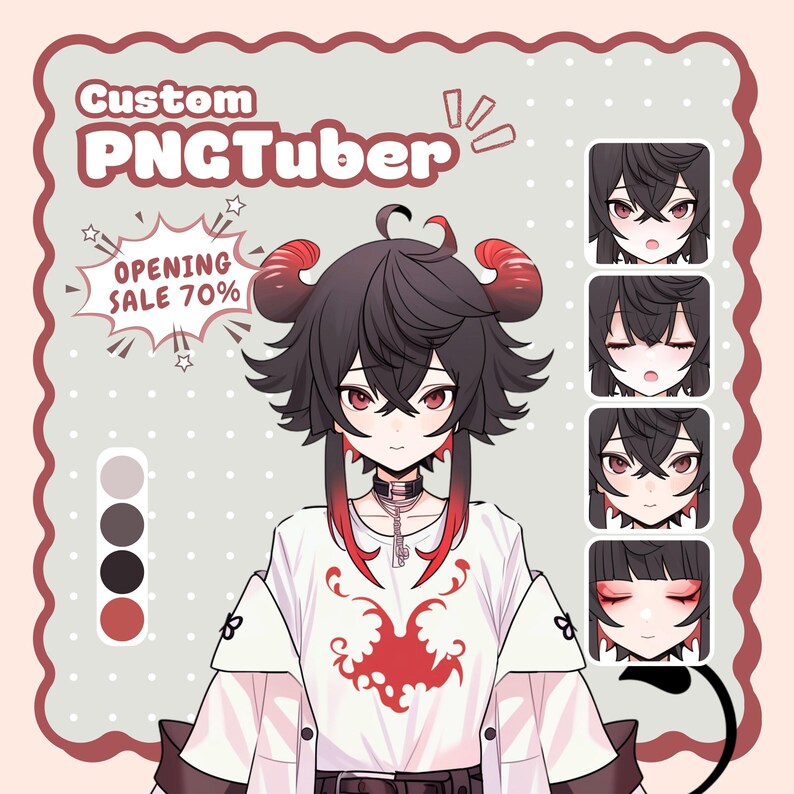 CUSTOM Pngtuber Commision Png Tuber Pngtuber Commission Live2d Custom ...