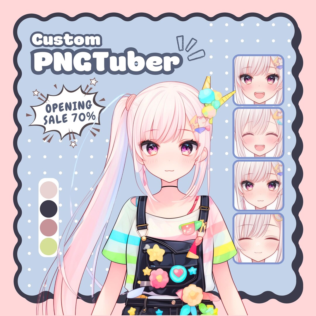 CUSTOM Pngtuber Commision Png Tuber Pngtuber Commission Live2d Custom ...
