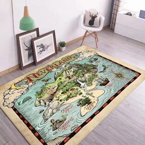 Pirate Rug , Treasure Map Rug , Colorful Rug , Map Carpet , Art Rug ...