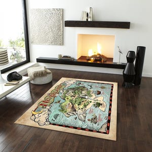 Pirate Rug , Treasure Map Rug , Colorful Rug , Map Carpet , Art Rug ...