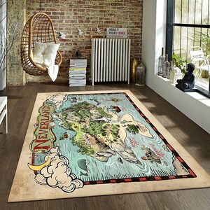 Pirate Rug , Treasure Map Rug , Colorful Rug , Map Carpet , Art Rug ...
