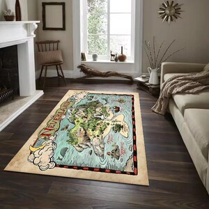 Pirate Rug , Treasure Map Rug , Colorful Rug , Map Carpet , Art Rug ...